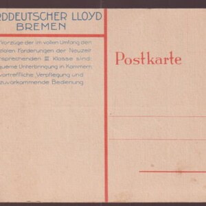 1929 SS DRESDEN Menu Card 3rd Class Postcard Vintage Cruise Ship - Etsy