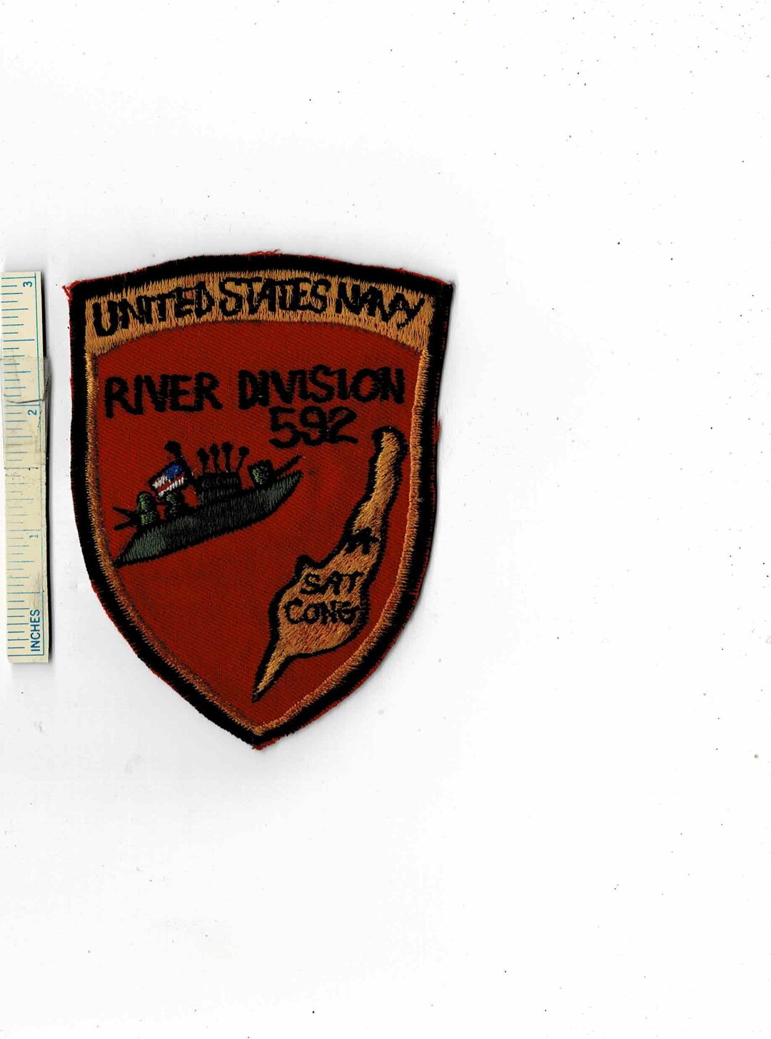 Large Vietnam War PBR 592 Patrol Boat River Sat Cong Squadron Assault ...