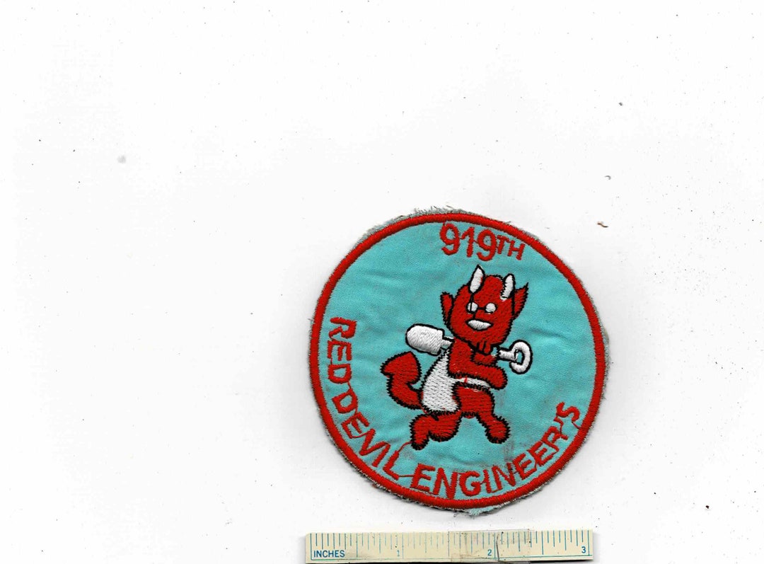 Vietnam War RED DEVIL 919th Engineers Corps of Us Army Cloth Shoulder ...