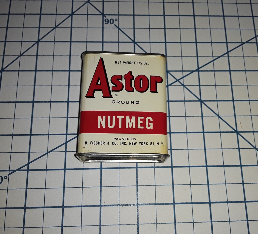 C1950s NOS ASTOR Nutmeg Spice - Full, Never Opened - Tin Brand US ...