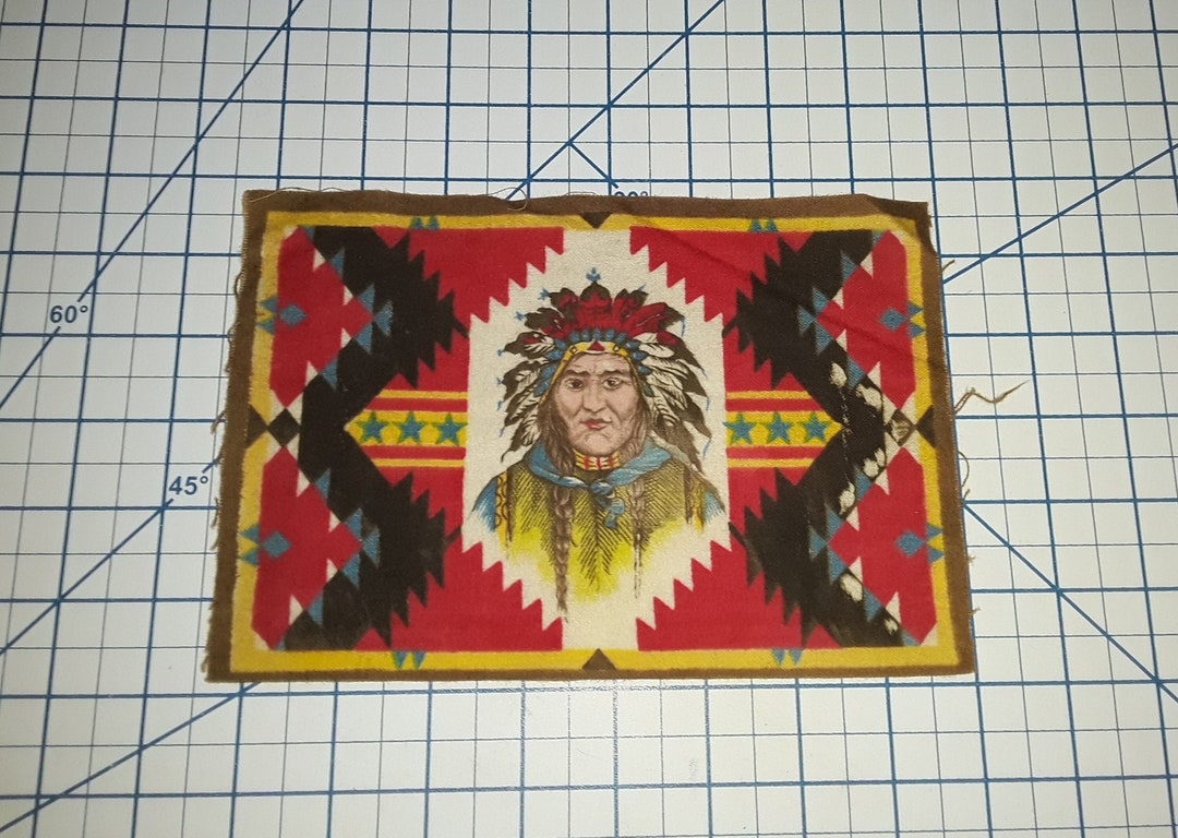 C1912 INDIAN CHIEF BLANKET Flannel Dollhouse Rug Vintage - Etsy
