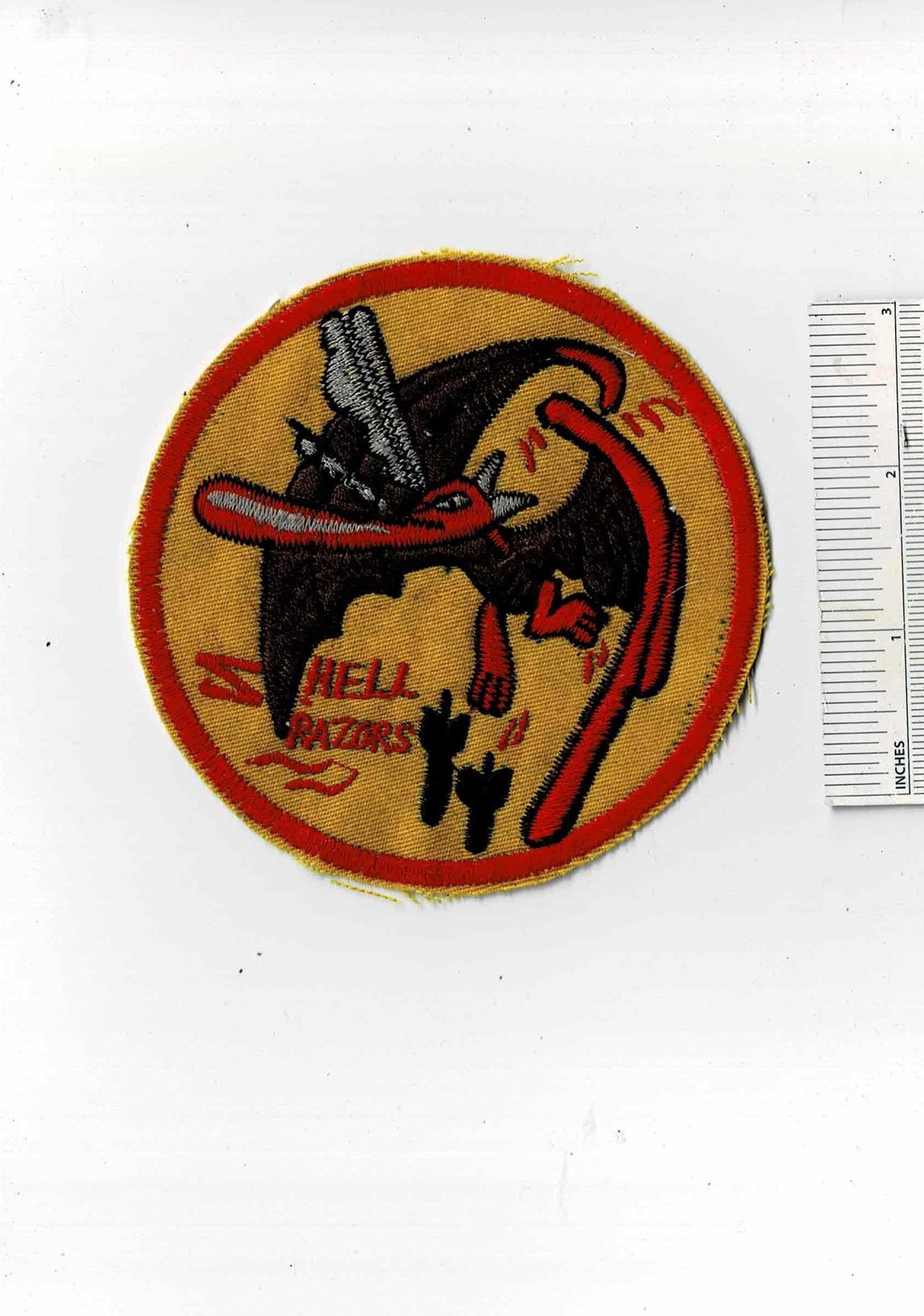 WW2 HELL RAZORS ATKRON Va-174 Attack Fighter Plane Squadron Us Navy Red ...