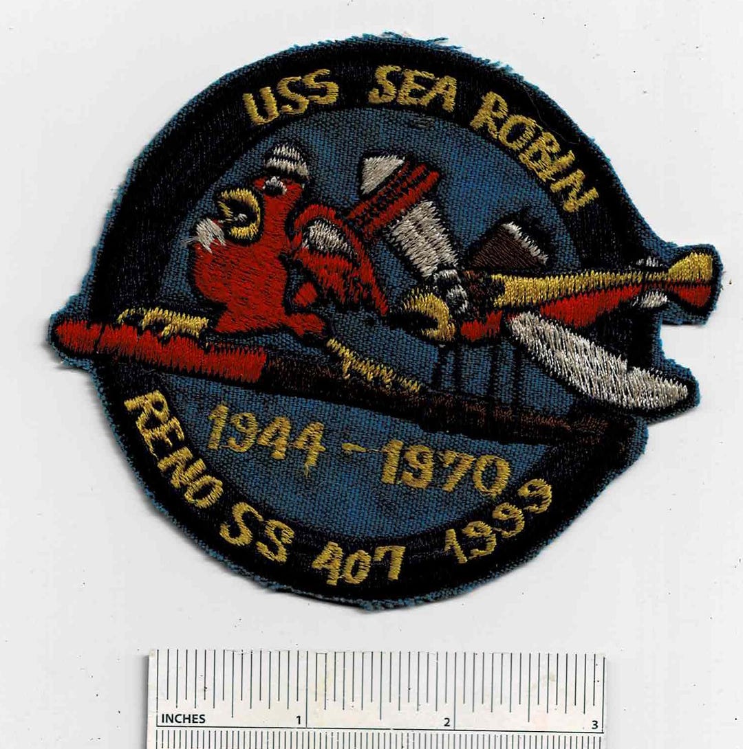 1999 Reunion Patch Large WW2 Uss SEA ROBIN Ss-407 Submarine Wwii US ...