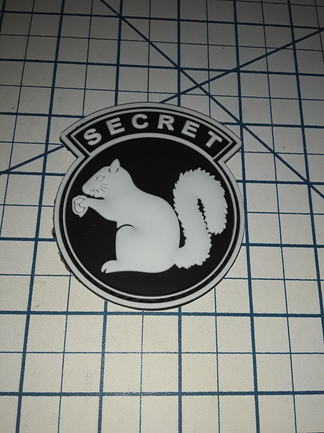 Modern 3D SECRET SQUIRREL Thick PVC Material Shoulder Patch Velcro Back Quilt 3-D Effect - Etsy