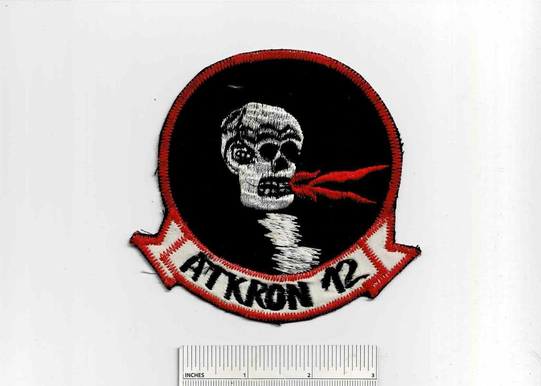 Large Vietnam War KISS of DEATH ATKRON-12 Attack Jet Fighter Squadron ...