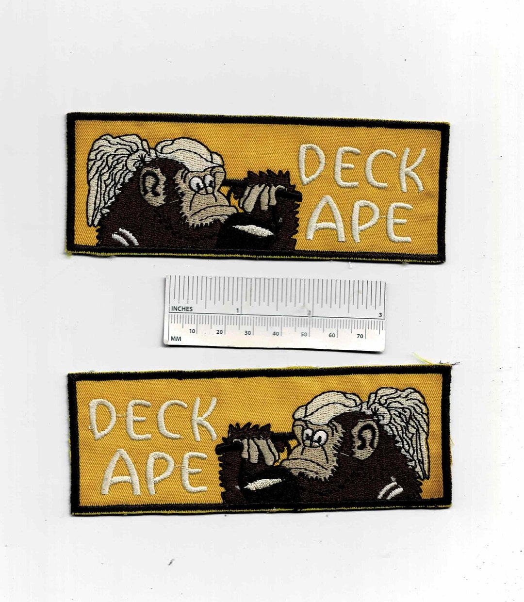 Vietnam War DECK APE Lot of 2 Patches US Navy Boat Ship Liberty Uniform ...