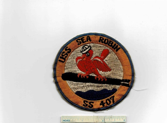 Large WW2 Uss SEA ROBIN Ss-407 Submarine WwII US Navy Shoulder | Etsy