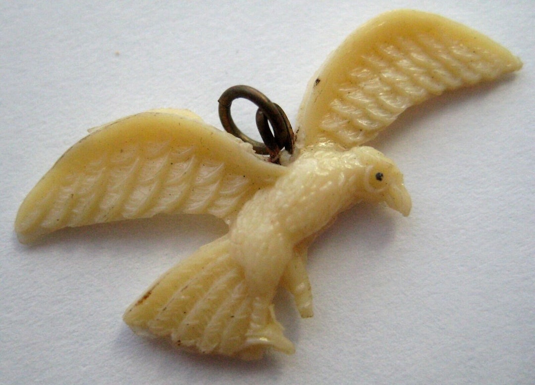 1940s Seagull Bird in Flight CRACKER JACK TOY Charm Celluloid Vintage ...