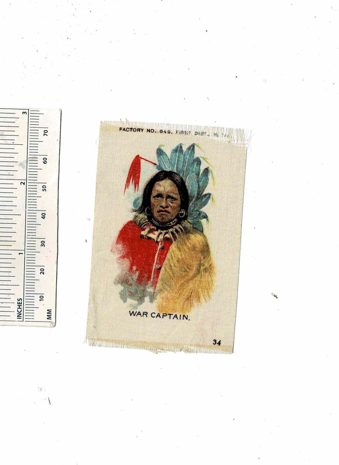 1912 WAR CAPTAIN Indian Chiefs Tokio Cigarettes Tobacco Silk S67 Native ...