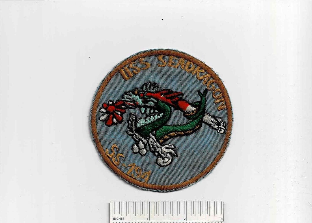 WW2 USS SEADRAGON SS-194 Us Navy Submarine Boat Shoulder Patch Cloth ...