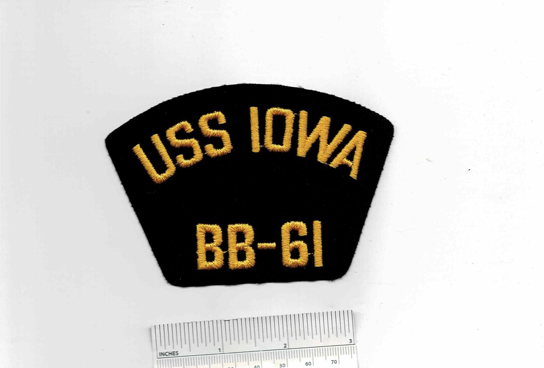 New Orig USS IOWA BB-61 Battleship Hat Patch Us Navy Ship Usn - Etsy