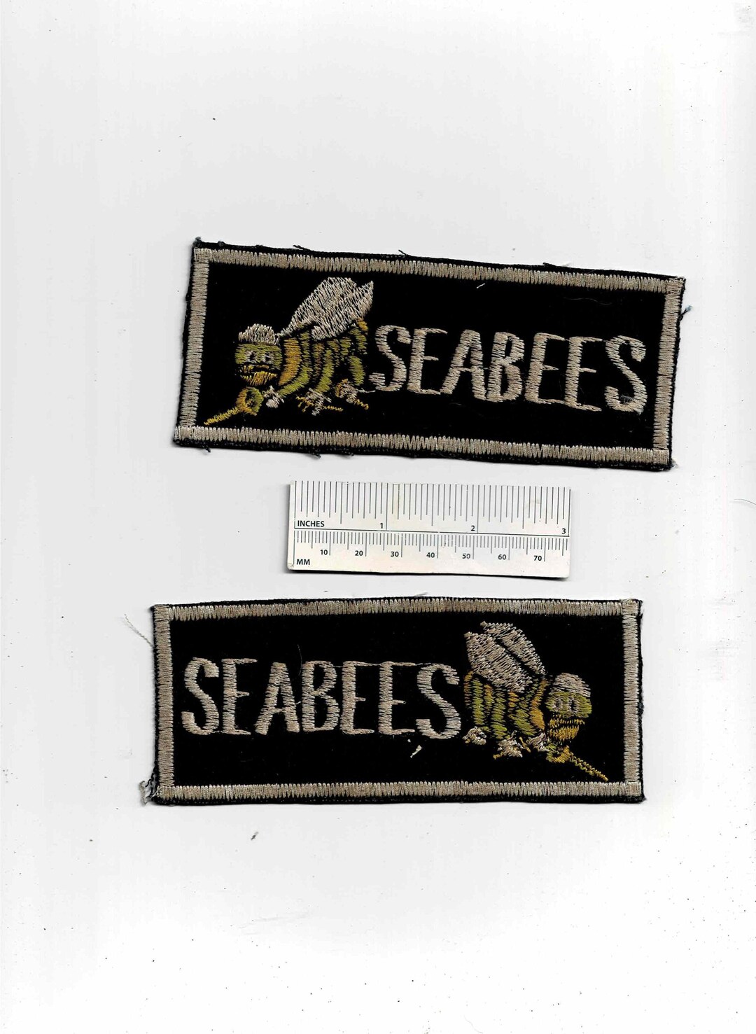Vietnam War SEABEES Lot of 2 Patches US Navy Liberty Uniform Construction Batt Cuff Pair Set ...