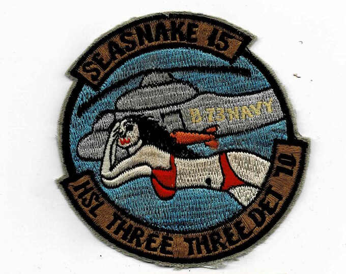 Large Vietnam War SEASNAKE 15 HSL Helicopter Squadron Us Navy Shoulder ...