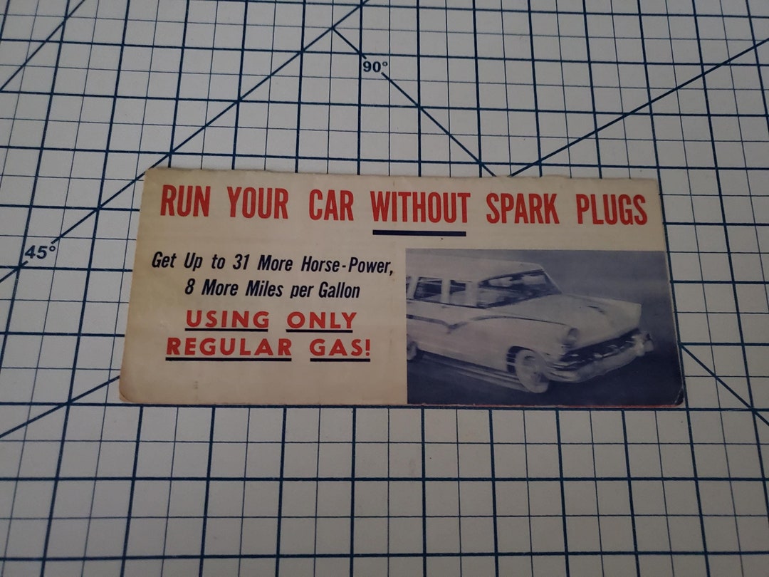 1958 run Your Car Without Spark Plugs Use Fire Injectors Flier Vintage ...