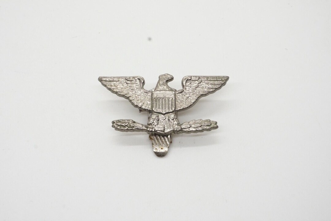 Orig WW2 Unique Design COLONEL Officer Collar Insignia Rank Badge Wwii ...