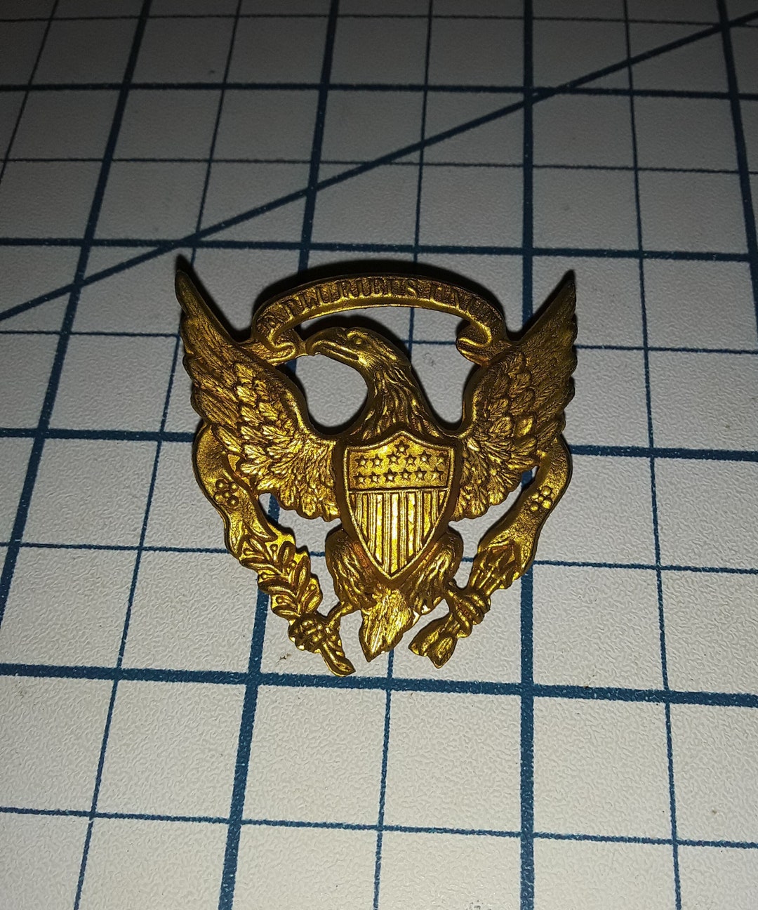 C1860s CIVIL WAR Confederate Army Jeff Davis Hat Badge Infantry 1 ...