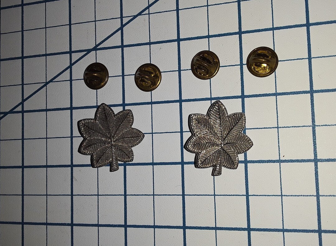 Vietnam War LT. COLONEL Silver Filled Officer Collar Insignia Pair by ...