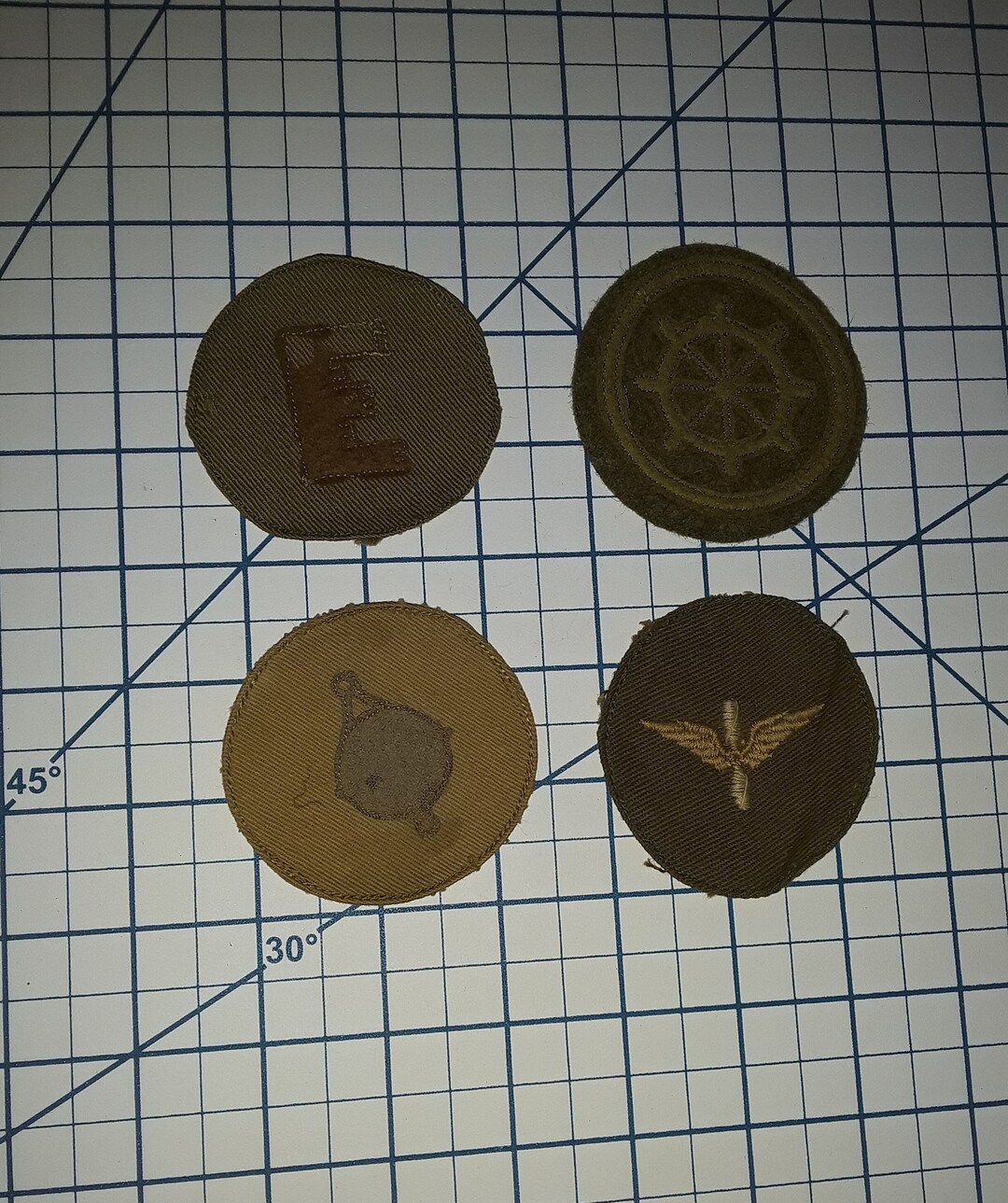 Lot of 4 Orig WW1 PATCHES US Army Wwi Shoulder Patch AEF Twill Wool ...