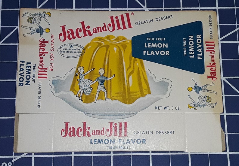 1960s JACK & JILL Jello Box NOS Vintage Advertising Great - Etsy