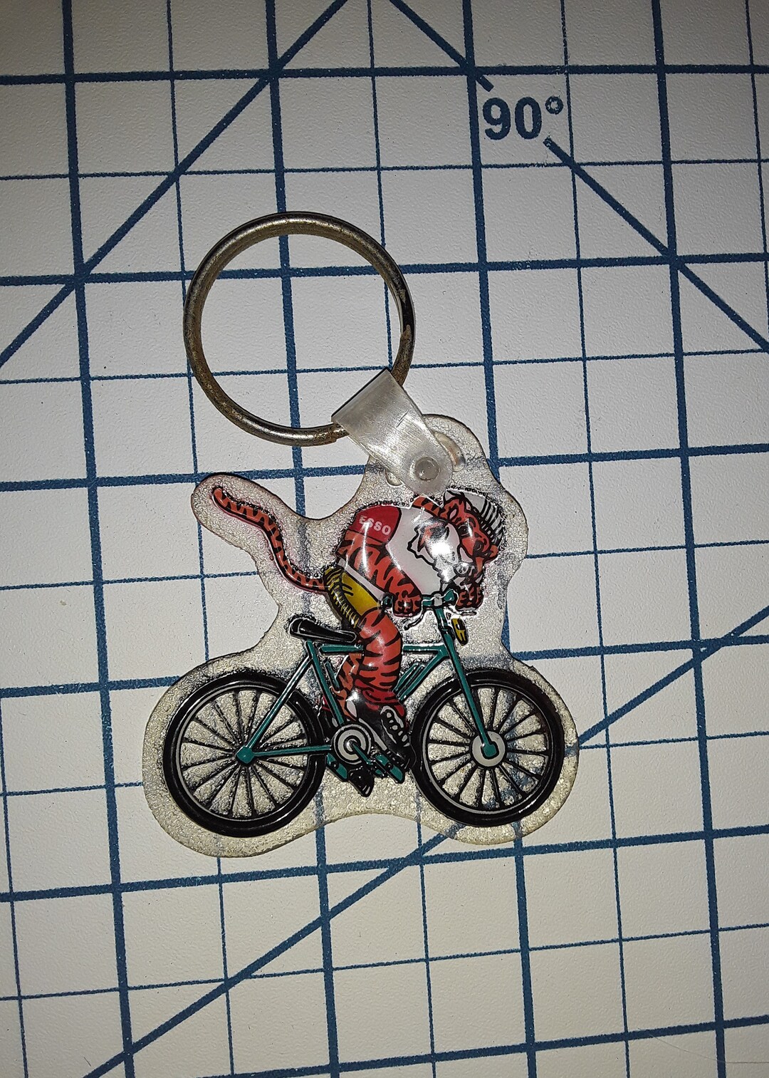 1970s ESSO Gas KEYCHAIN Put A Tiger in Your Tank Racing Bike Station ...