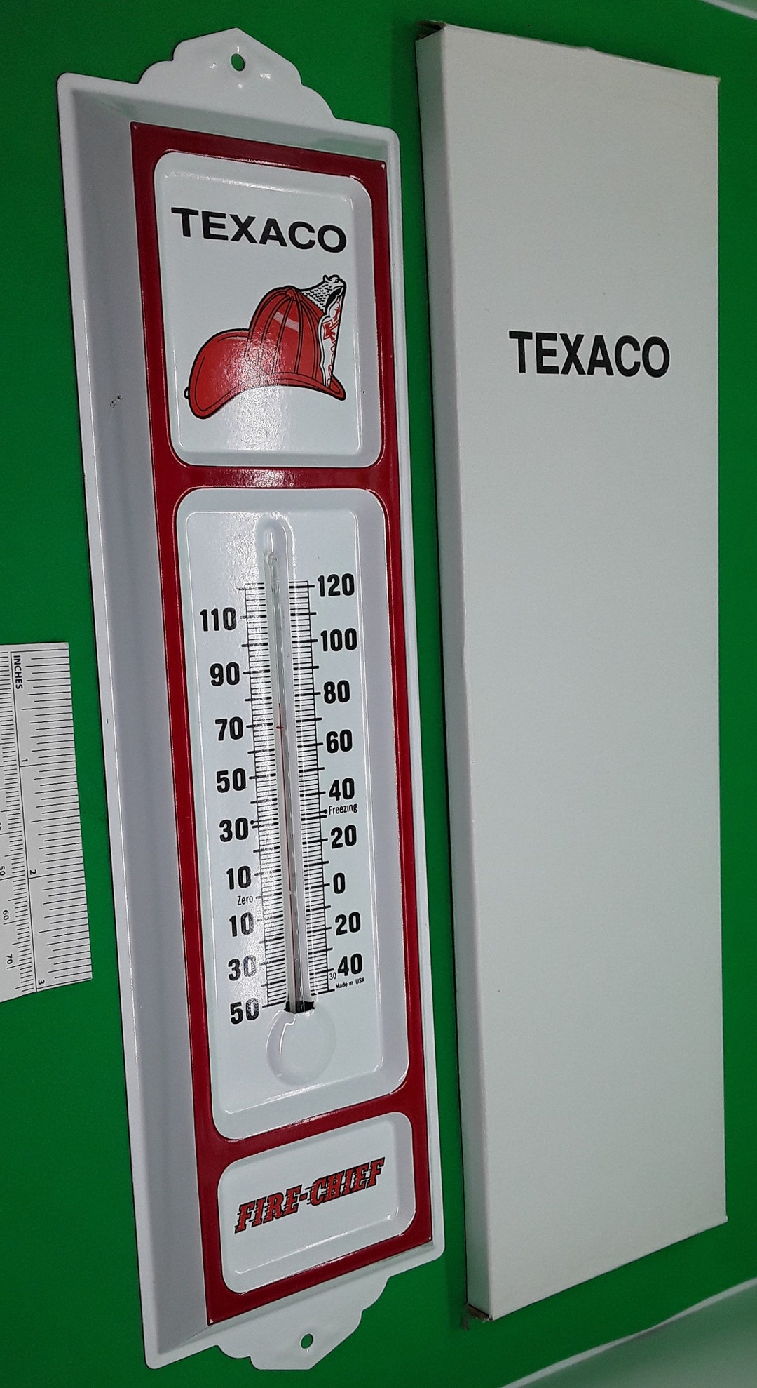 1980s TEXACO Outdoor THERMOMETER in Original Box NOS Metal - Etsy UK