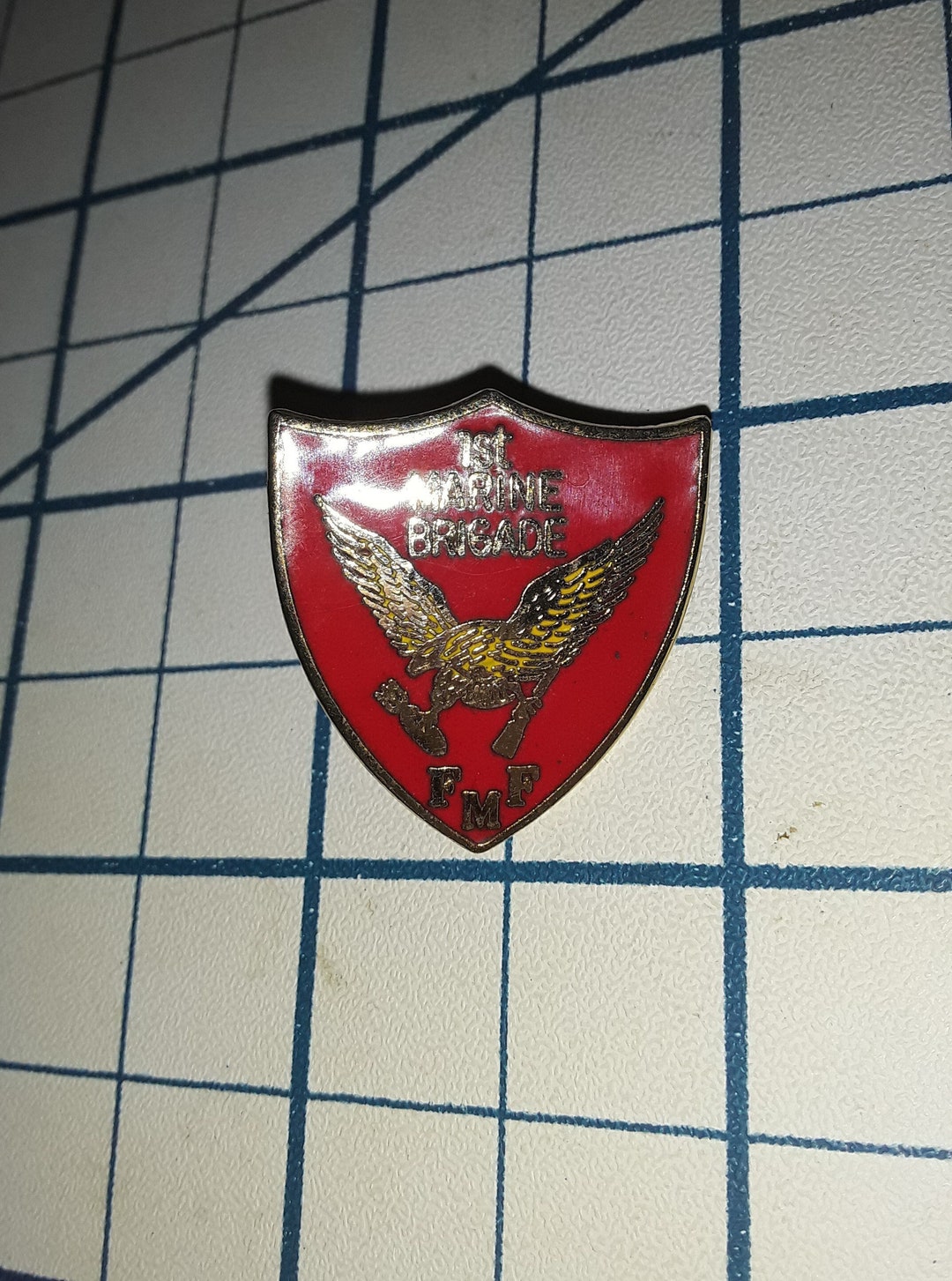 WW2 Usmc 1st Marine Brigade Fleet Marine Force Crest Badge Insignia W ...