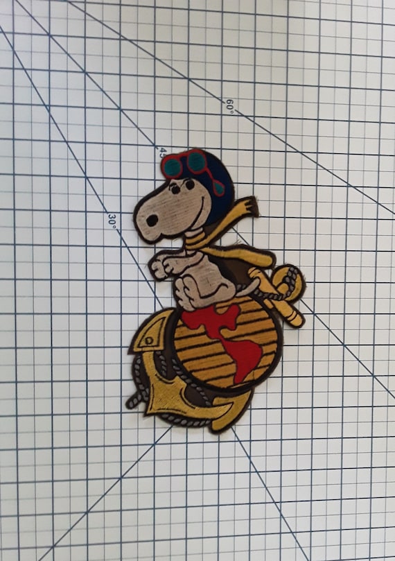 T Huge Vietnam War SNOOPY USMC US Marine Corps Shoulder Patch - Etsy