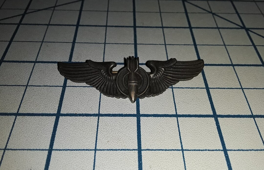 WW2 Sterling Silver Usaaf BOMBADIER AVIATION Wings Us Army Air Force ...