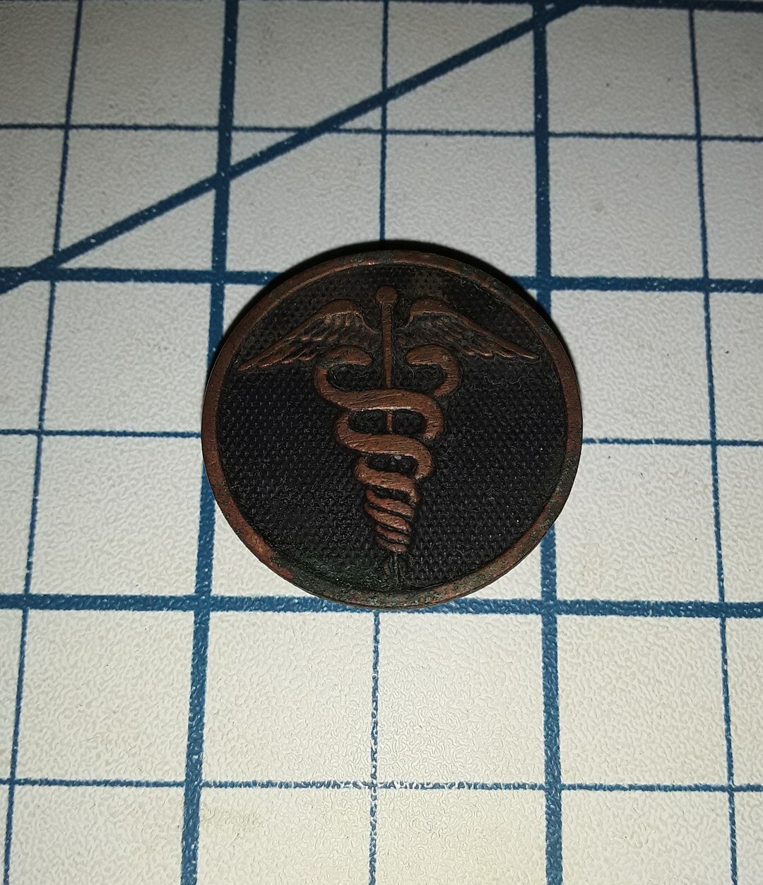 Orig WW1 MEDICAL CORPS Us Army Collar Insignia Screw Post W/ Nut 2 Wwi ...