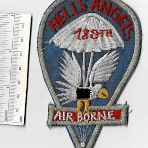 Vietnam War HELLS ANGELS 189th Airborne Us Army Paratrooper Shoulder ...