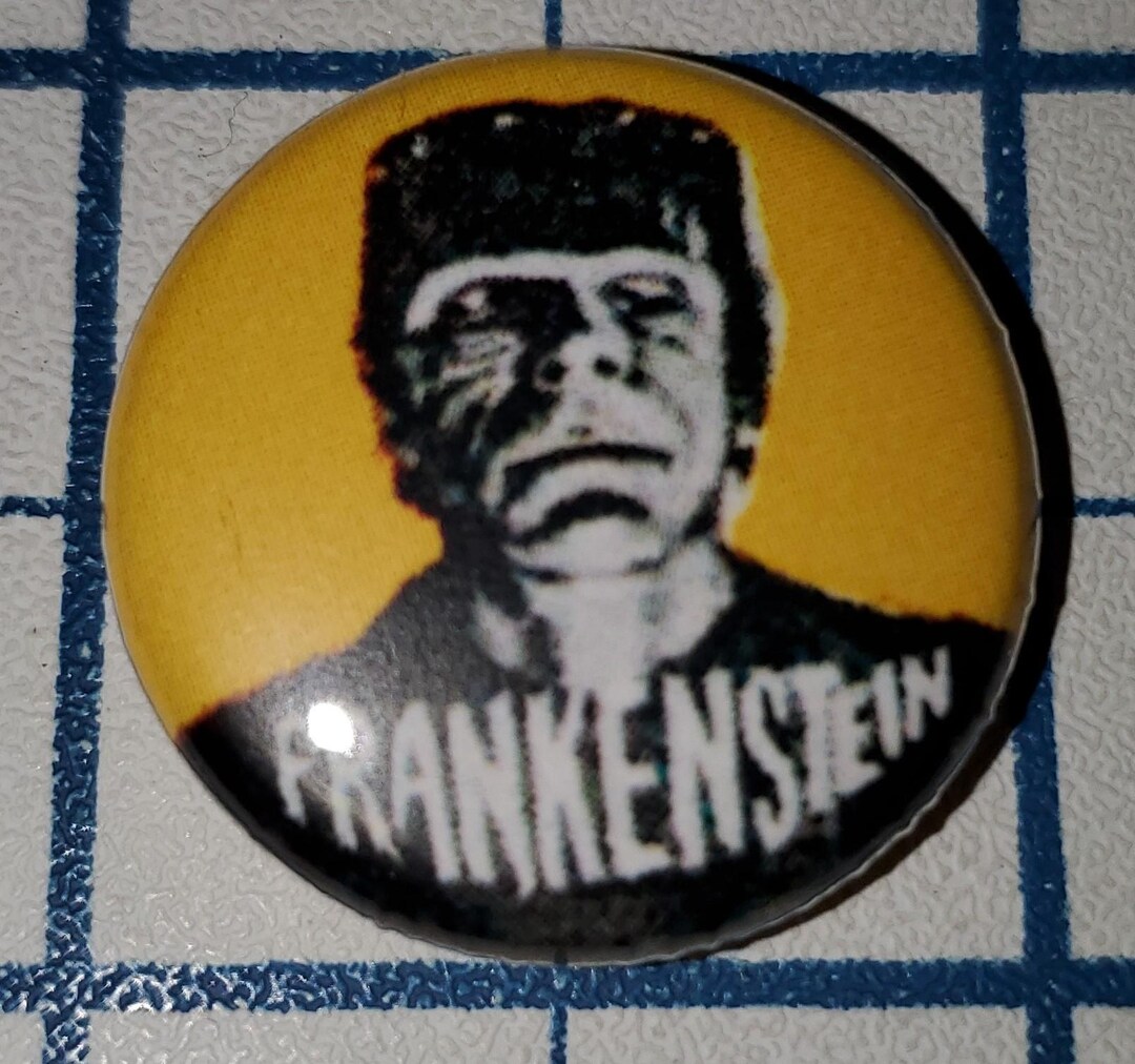 Pin FRANKENSTEIN Universal Studios Movie Monster - NICE! Pinback Boris ...