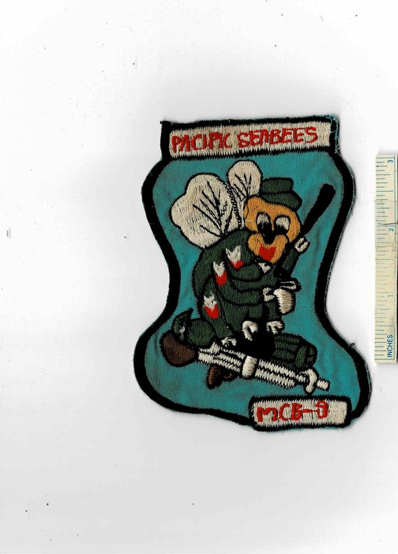 Large Vietnam War PACIFIC SEABEES MCB-9 Usn Navy Shoulder | Etsy