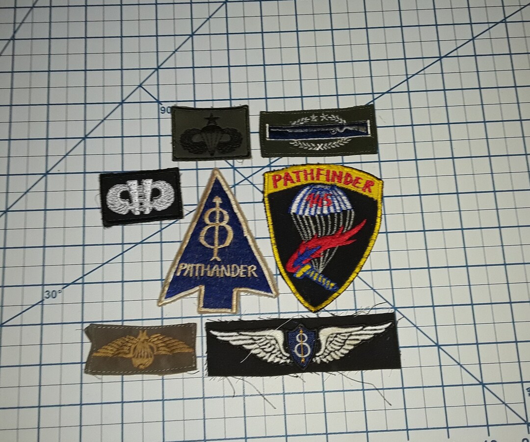 Lot of 7 Diff 1960s 8th INFANTRY PATHFINDER & Airborne Inf Us Army CIB ...