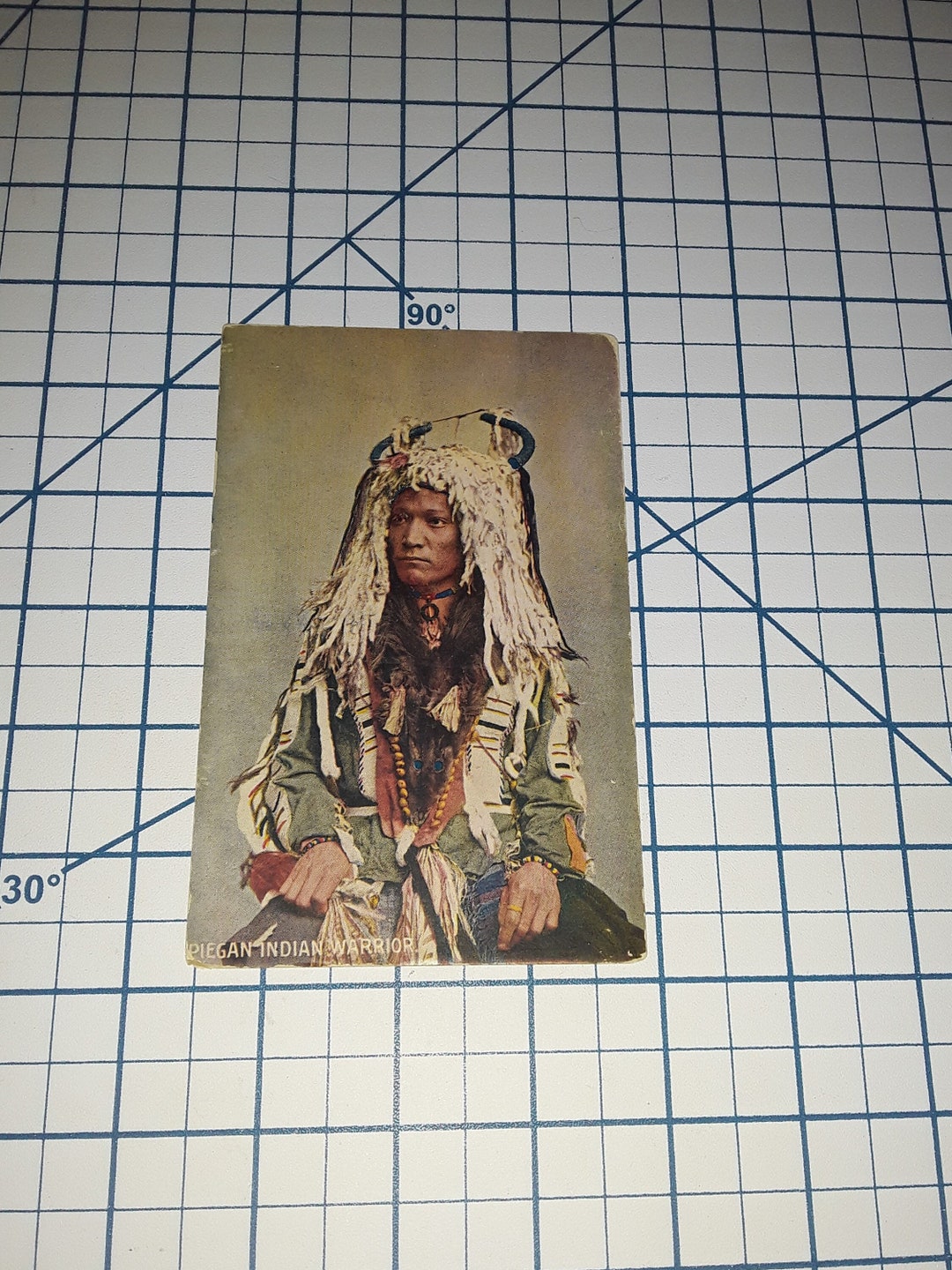 C1910 INDIAN CHIEF 'piegan Indian Warrior' Unmailed Postcard Vintage ...