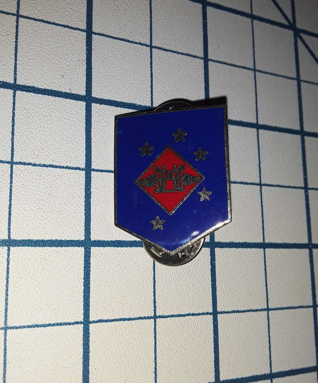 WW2 USMC Marine AVIATION ENGINEERS Corps Crest Unit Badge Insignia W ...