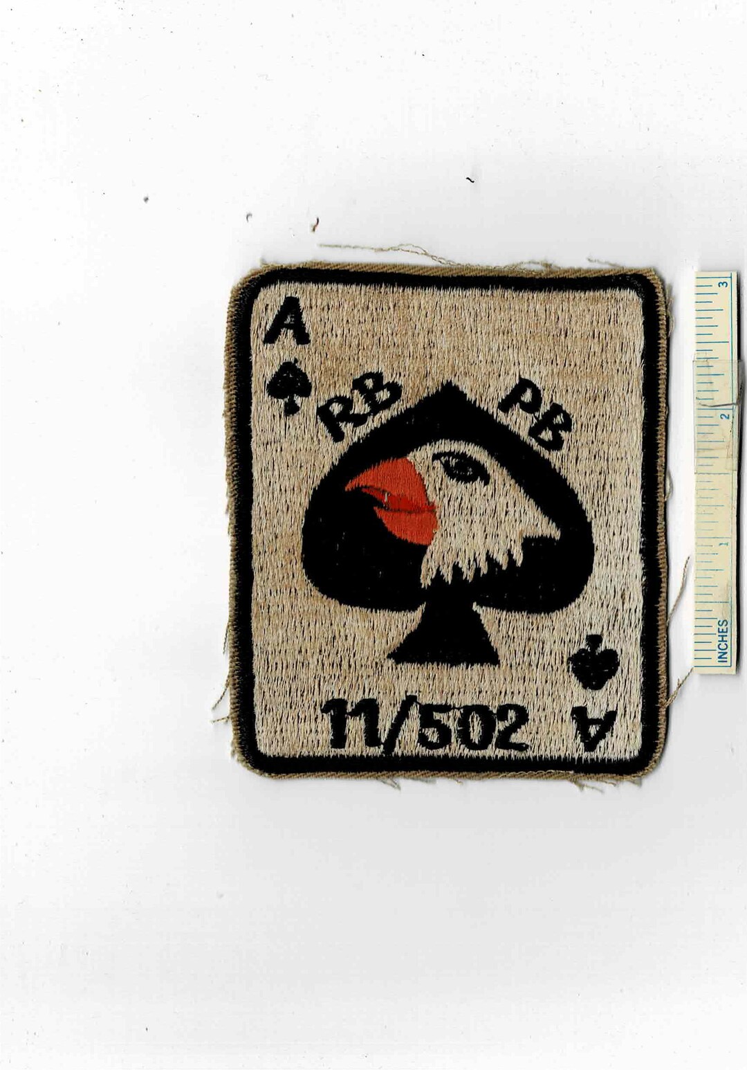 Large Vietnam War 502nd / 101st AIRBORNE Ace of Spades Screaming Eagle ...