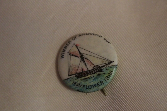 1896 AMERICAS CUP WINNER 1886 Ss Mayflower Pepsin Gum Pinback | Etsy
