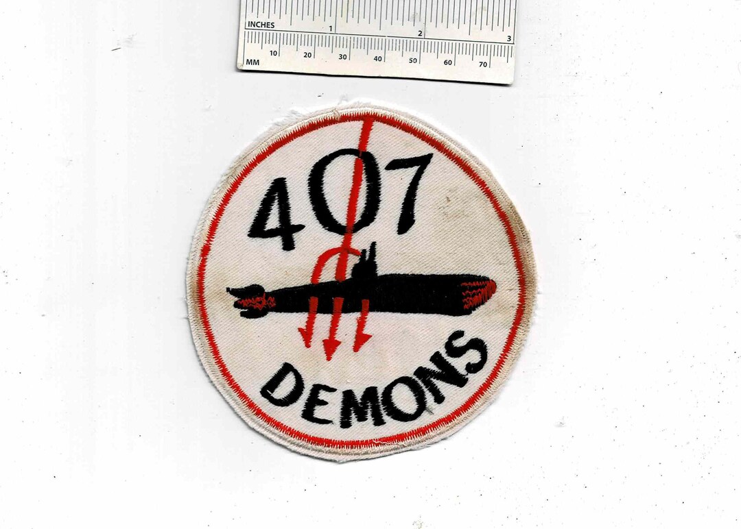 Large 1960s Uss SEA ROBIN Demons Ss-407 Submarine US Navy Shoulder ...