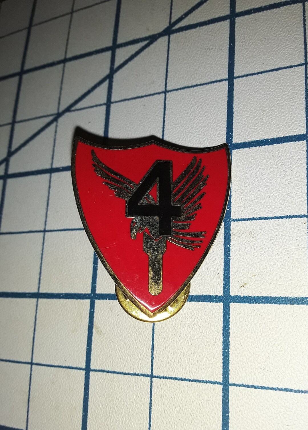 WW2 Usmc 4th MARINE Base Defense AIR WING Crest Badge Insignia W ...