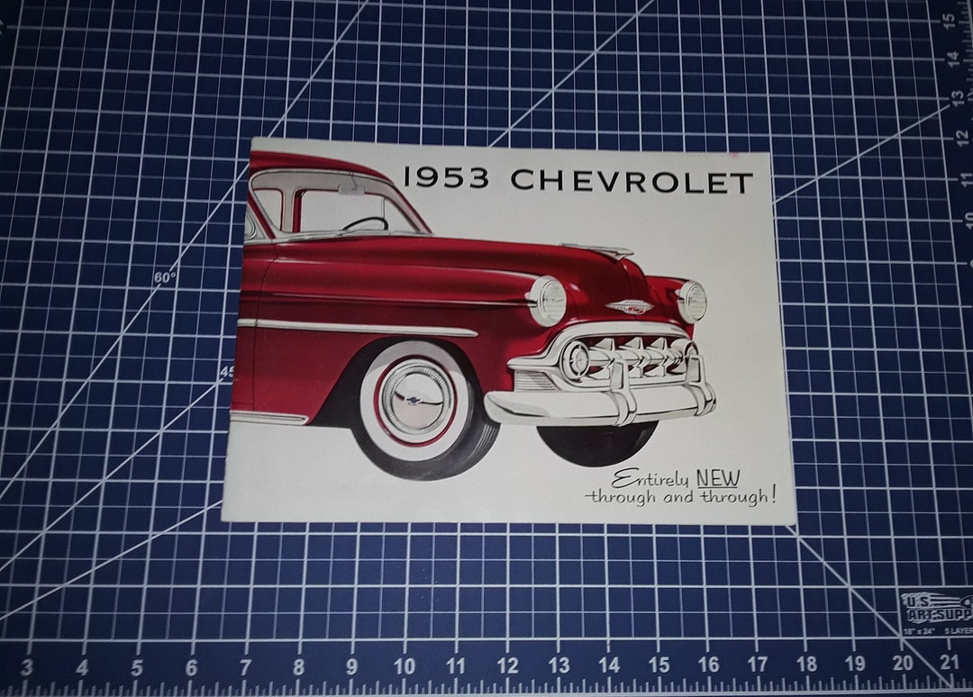 1953 CHEVROLET Automobiles Promotional Brochure Vintage Chevy Bel-air ...