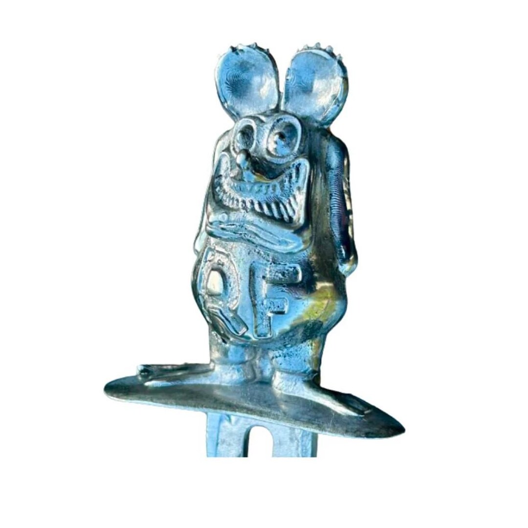 Large New RAT FINK License Plate Topper Polished Pewter Silver Color ...