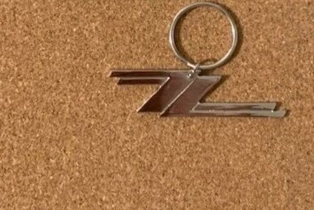 ZZ TOP Keychain Chrome Metal Biker Key Chain Keyring Music Good Quality ...