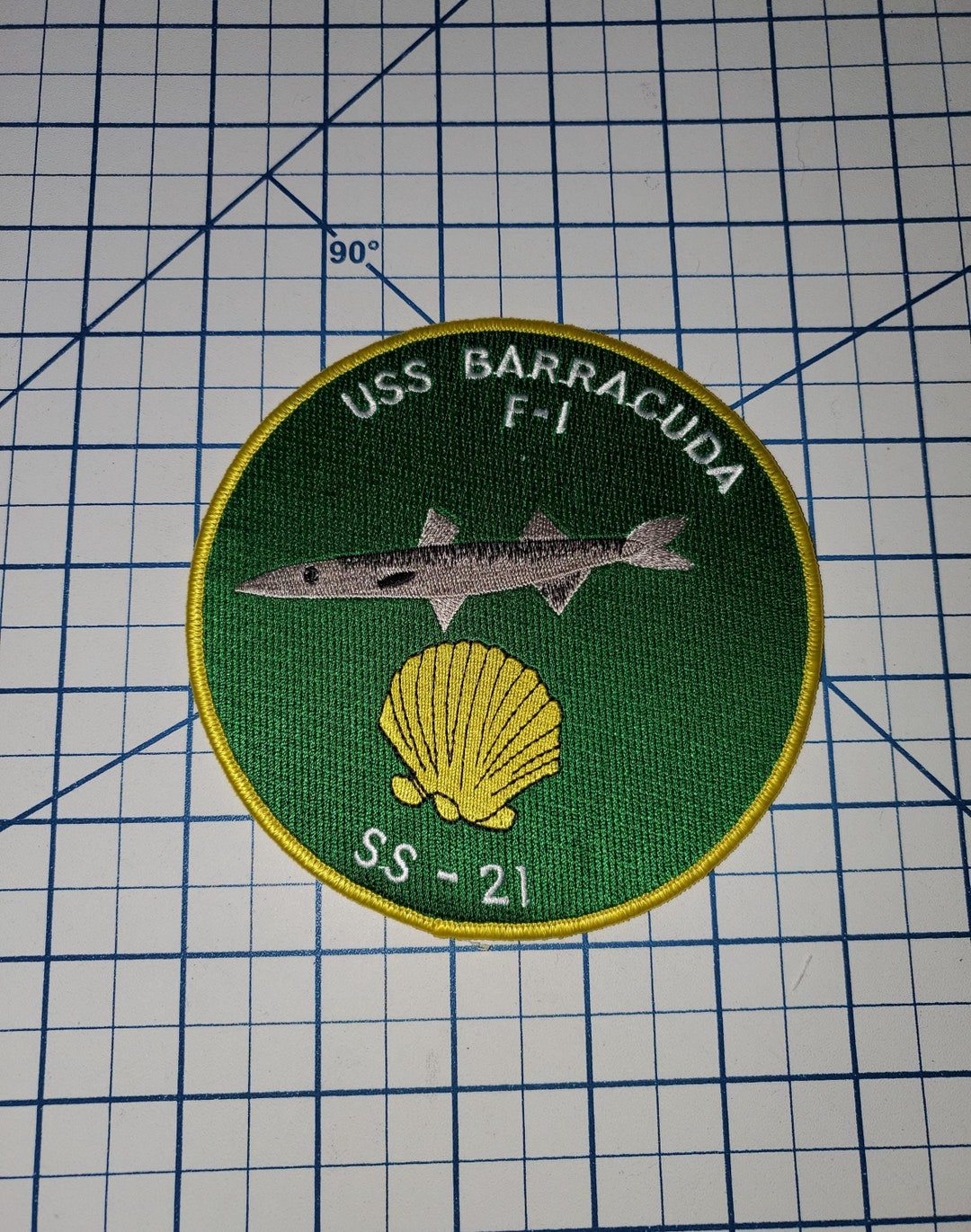 Repro Large WW2 Submarine USS BARRACUDA SS-163 Iron-on Wwii Sub Boat Us ...