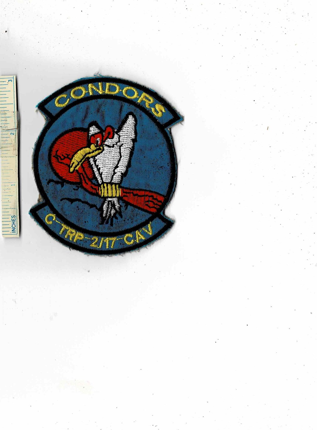 Vietnam War CONDORS 2nd/17th CAVALRY C Troop Us Army Shoulder Patch Us ...
