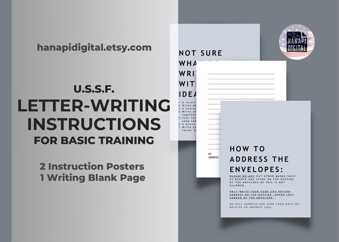 Envelope Writing Instructions USSF U.S. Space Force Letters to Our ...