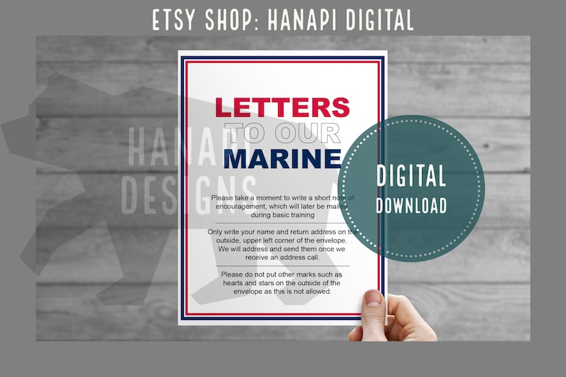 Letters to Our Marine USMC ONLY and Encouraging Words One 8.5x11in ...
