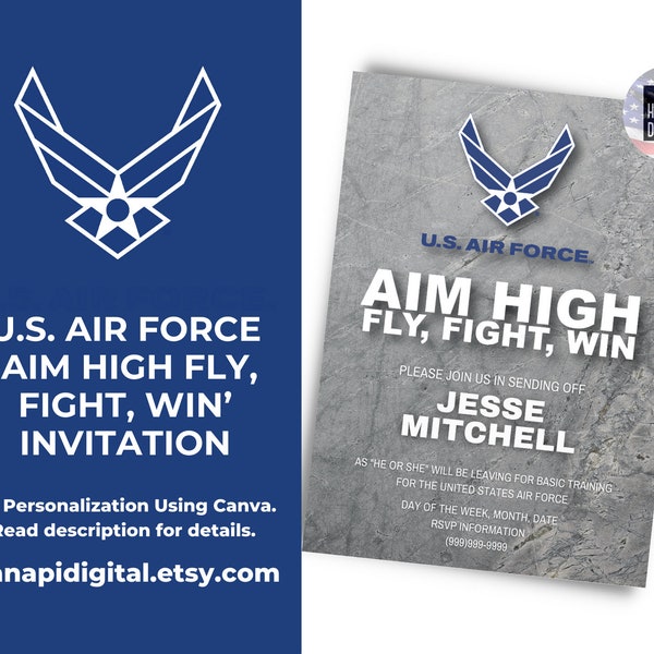 Air Force Party Invitations - Etsy