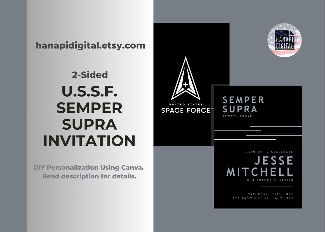 Semper Supra / USSF / Invitación a la fiesta de la Fuerza Espacial de ...