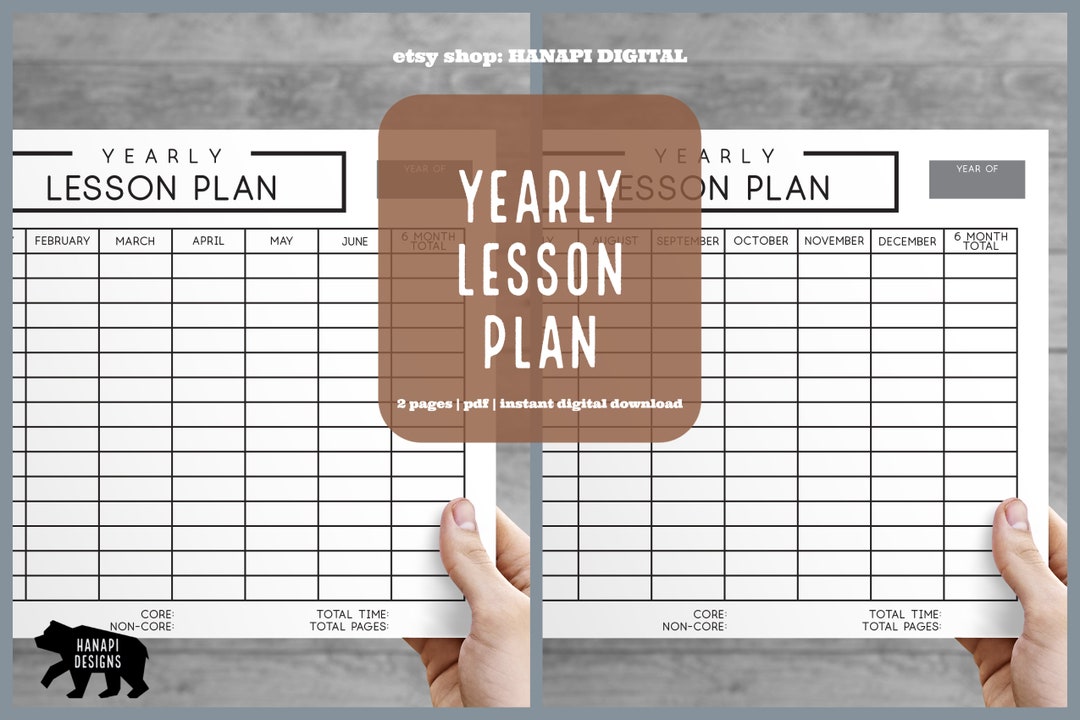 Yearly Lesson Plan | Minimal School Aesthetic | Homeschool, Daycare ...