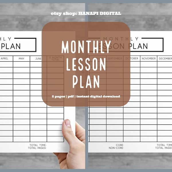 Monthly Daycare Lesson Plan - Etsy